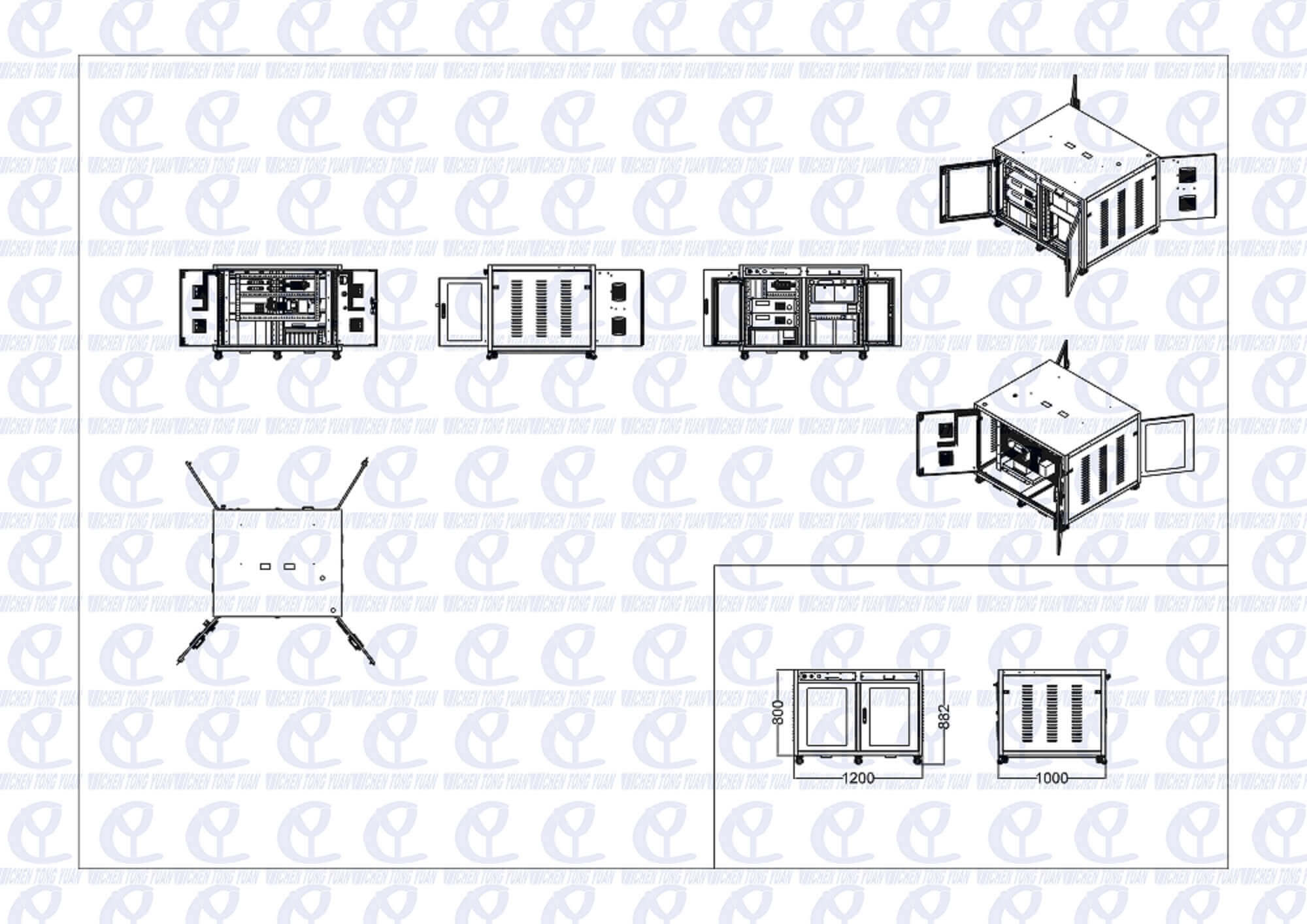 Custom 14U Metal Sheet Cabinet Fabrication | Outdoor Telecom ...